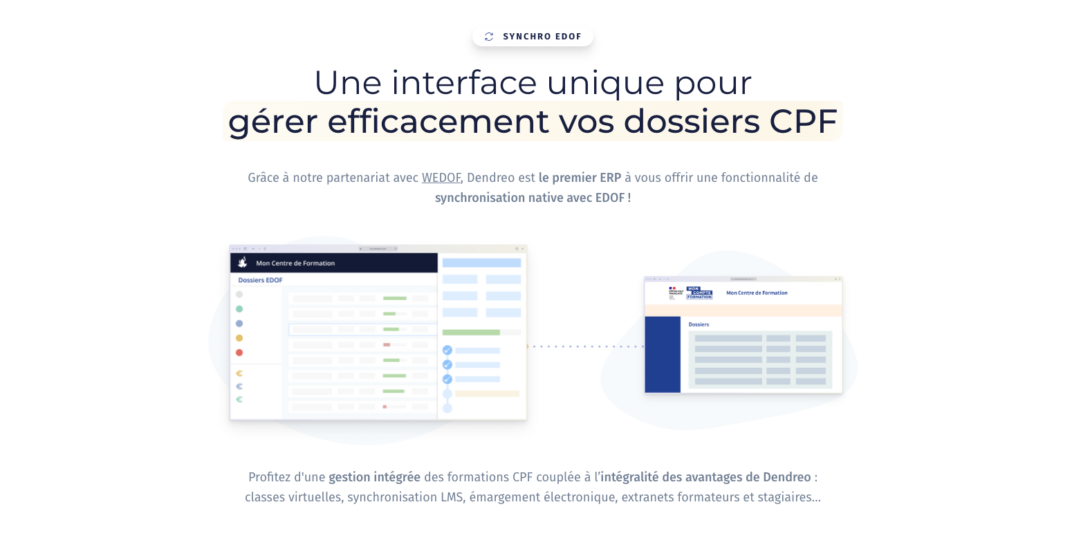 Synchronisation EDOF